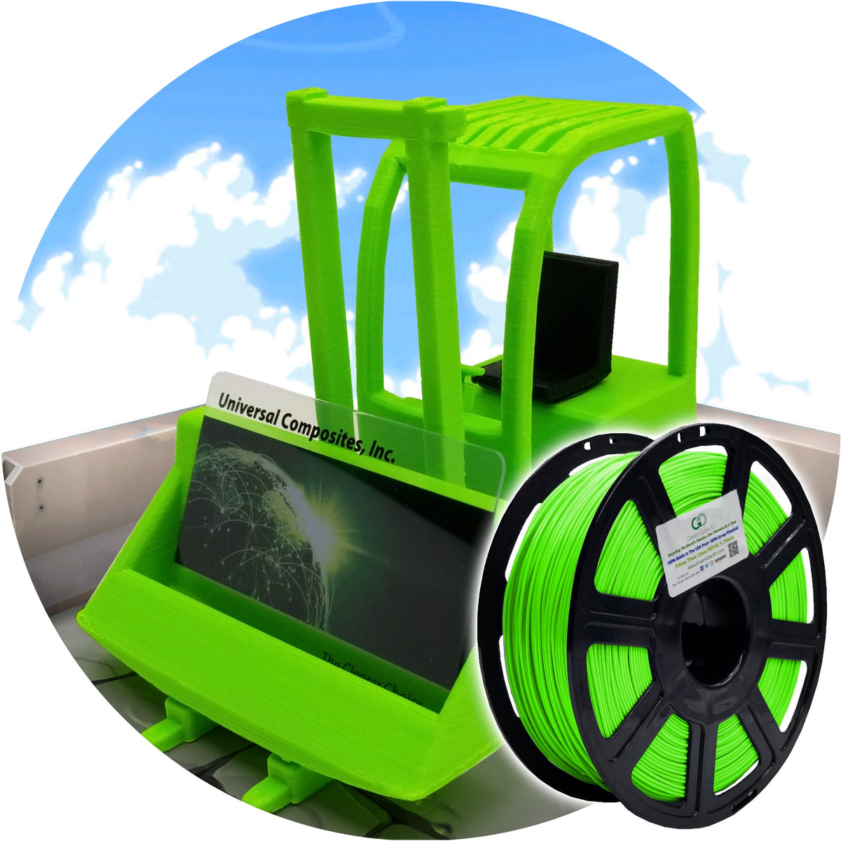 Prime Time Lime: FLUORESCENT Recycled PET-G – MandalaRoseWorks