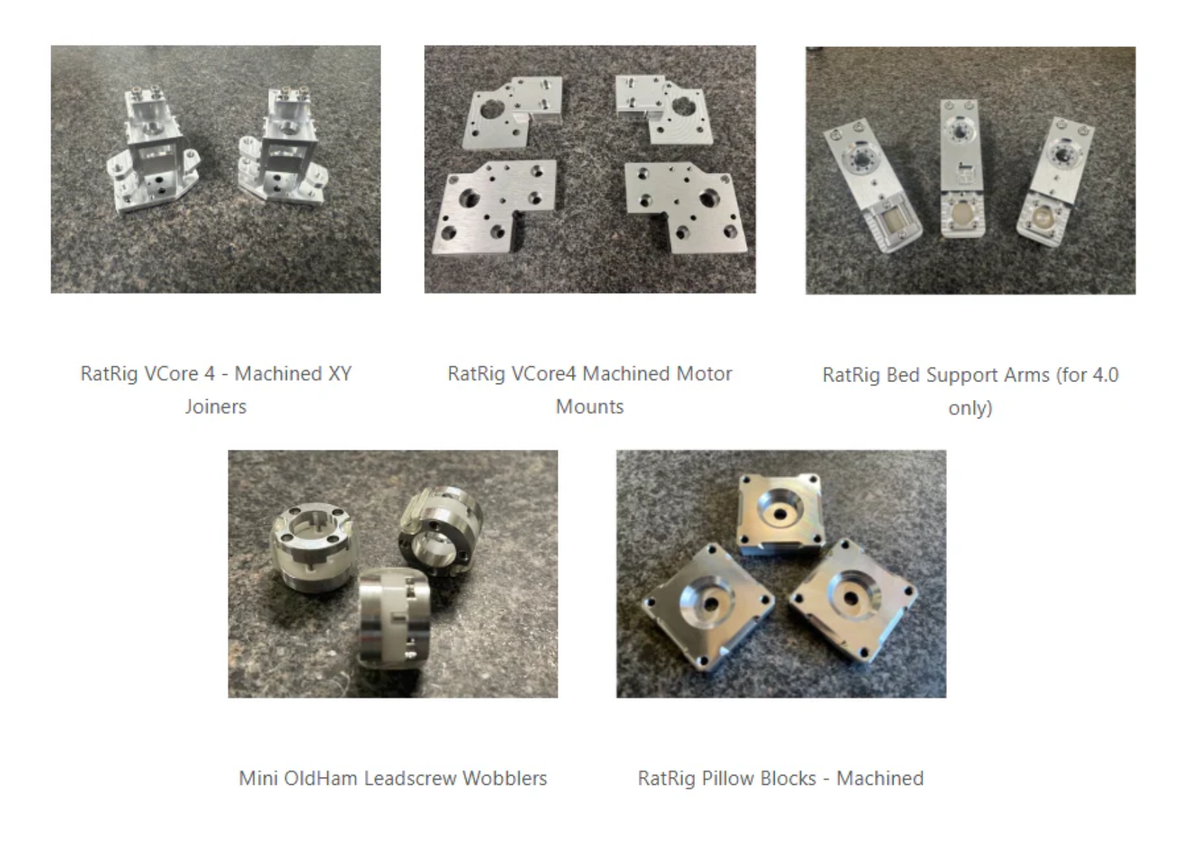 Ratrig VCore 4 - Machined Parts - Upgrade Bundle – MandalaRoseWorks